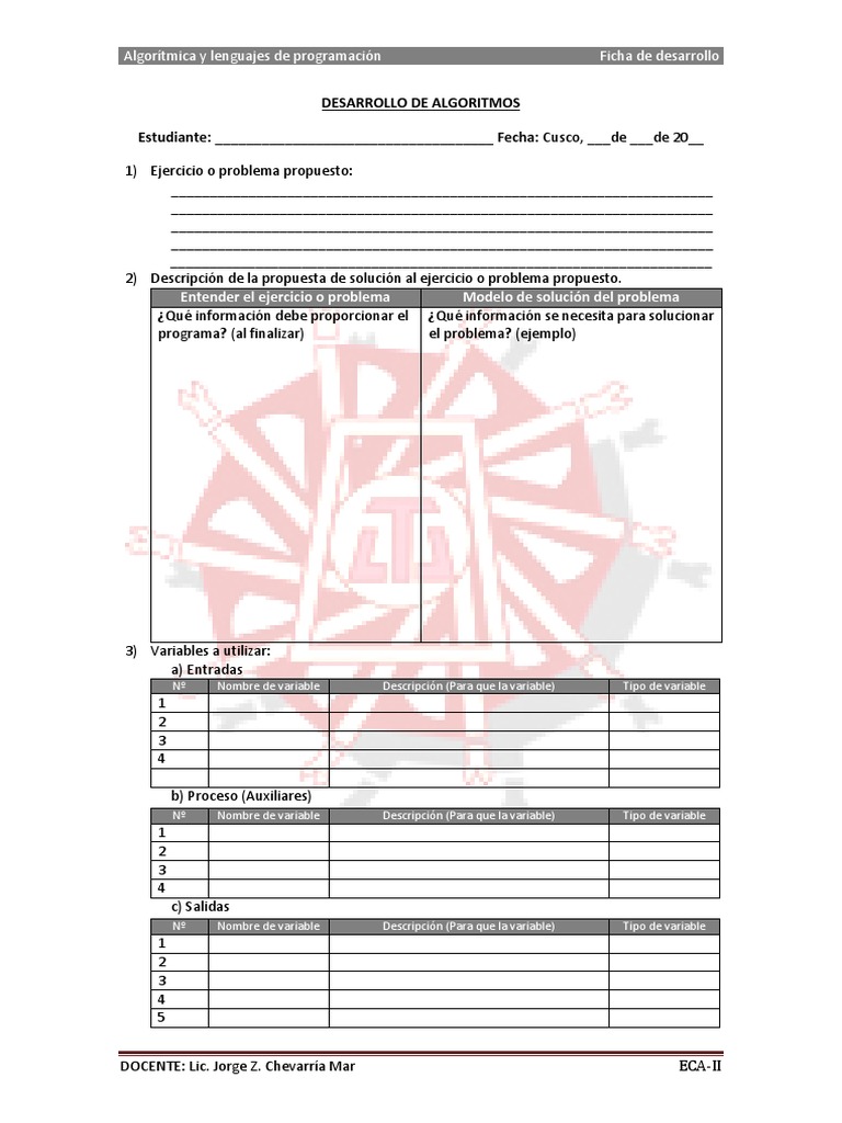 Desarrollo de Algoritmos Tipo II | PDF Desarrollo de Algoritmos Tipo II | PDF