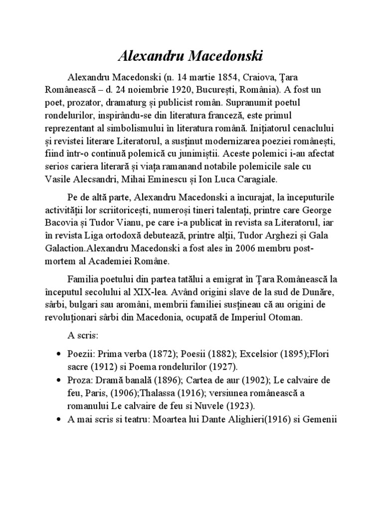 Alexandru Macedonski | PDF