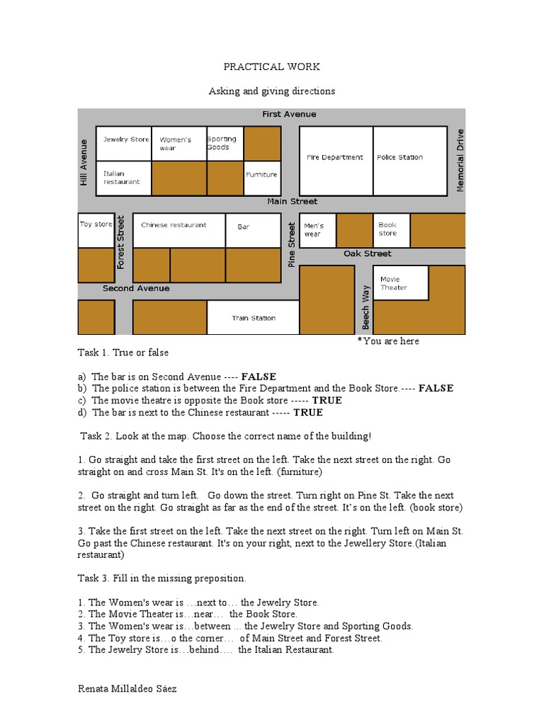 Practice On Giving Directions | PDF