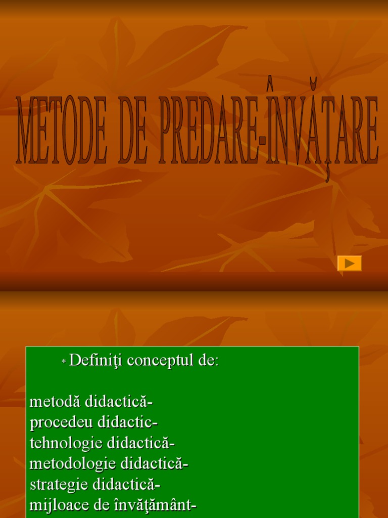 Metodele de Predare Invatare | PDF