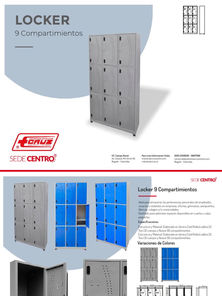 Ficha Técnica de Locker 9 Compartimientos | PDF