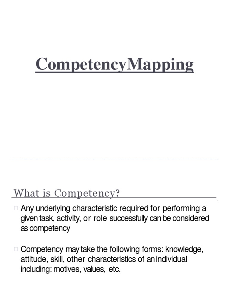 Competency Mapping | PDF | Competence (Human Resources) | Strategic Management