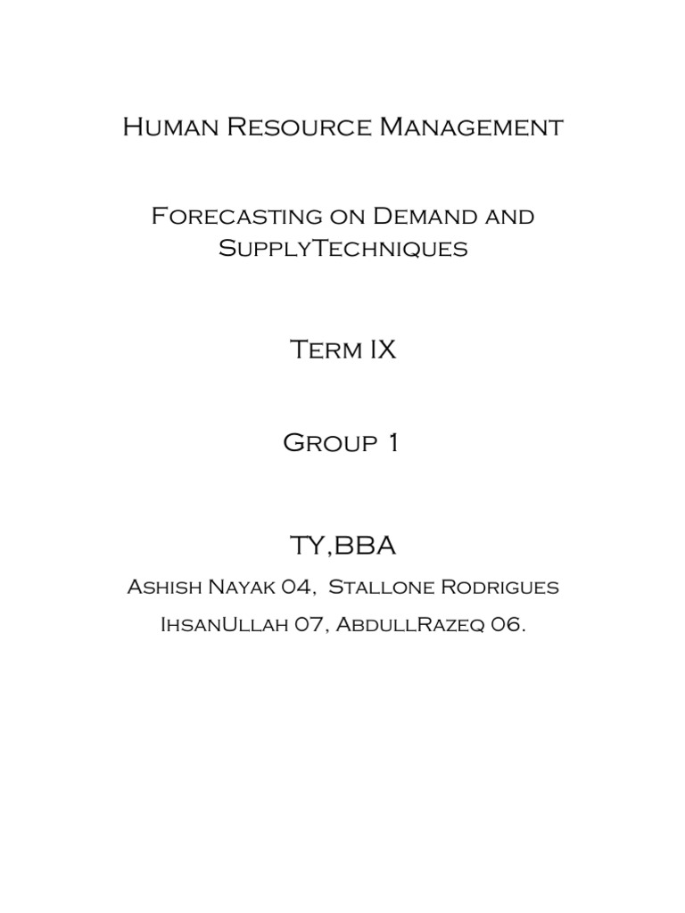 HR Forecasting | PDF | Forecasting | Linear Trend Estimation