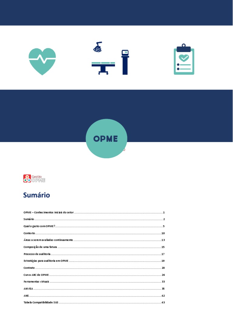 Gestão de OPME | PDF | Qualidade (negócios) | Prótese