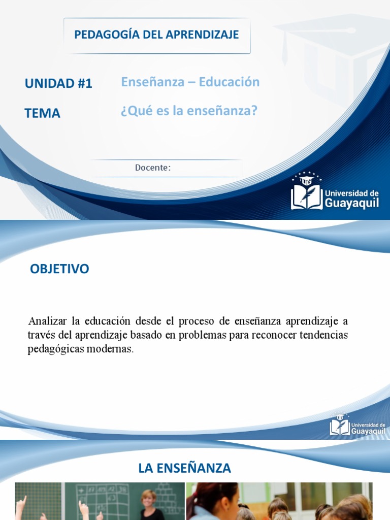 U1-Clase 1-S1 | PDF | Método de enseñanza | Aprendizaje