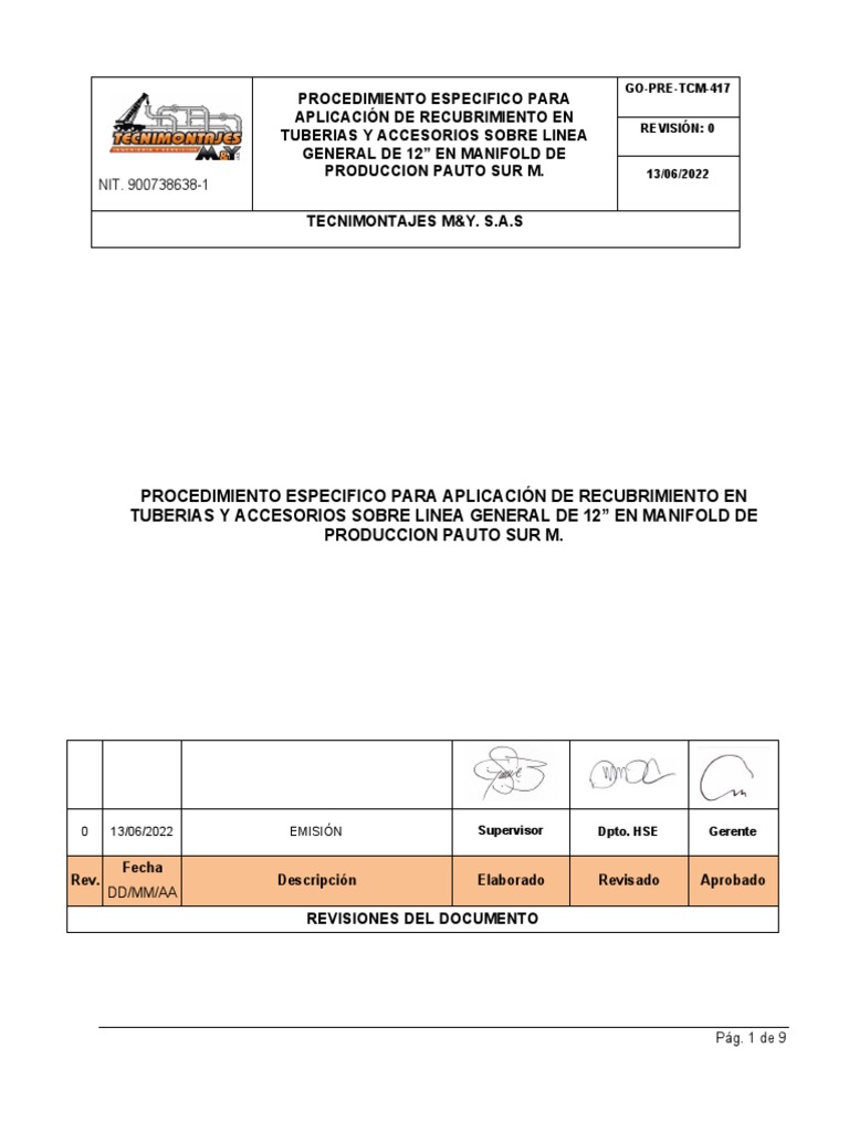 Go-Pre-Tcm-417 Procedimiento Especifico para Aplicación de ...