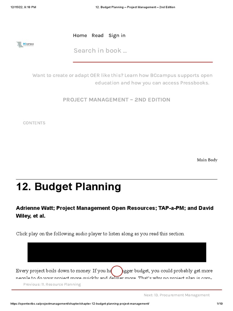 Budget Planning - Project Management - 2nd Edition | PDF | Business Budget Planning - Project Management - 2nd Edition | PDF | Business