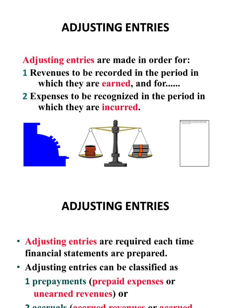 Adjusting Entries | PDF | Debits And Credits | Deferral