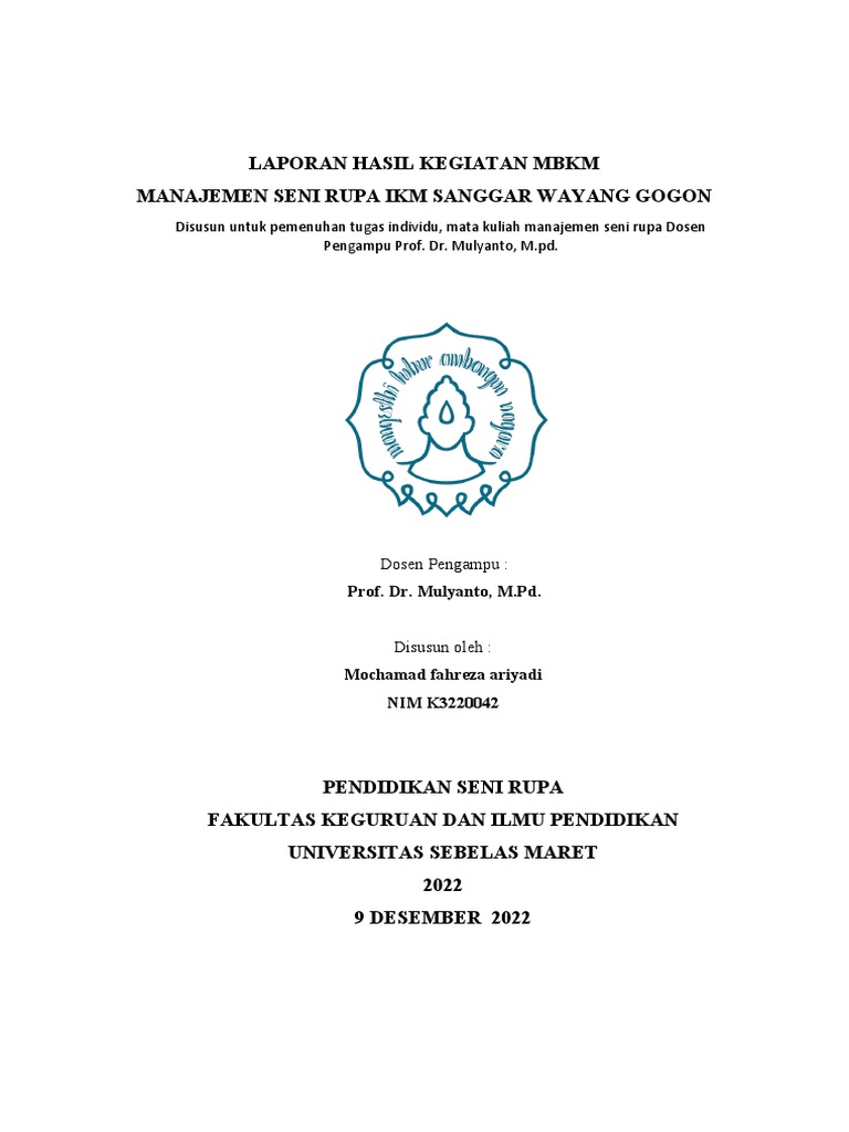Moch. Fahreza - k3220042 - Laporan Kwu | PDF | Seni