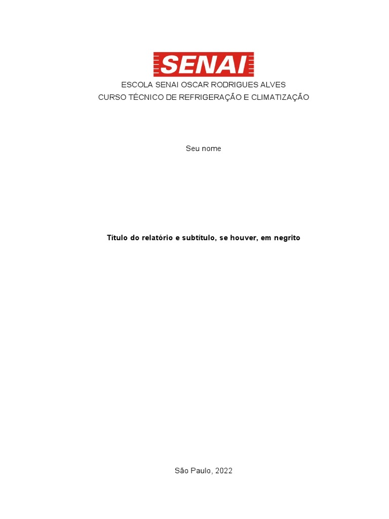 Modelo de Relatorio Tecnico-Cientifico SIMPLIFICADO | PDF