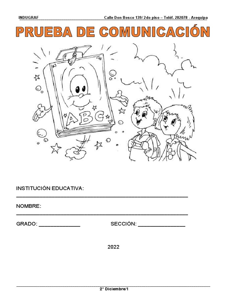 2° Grado - Eval Comunicación | PDF