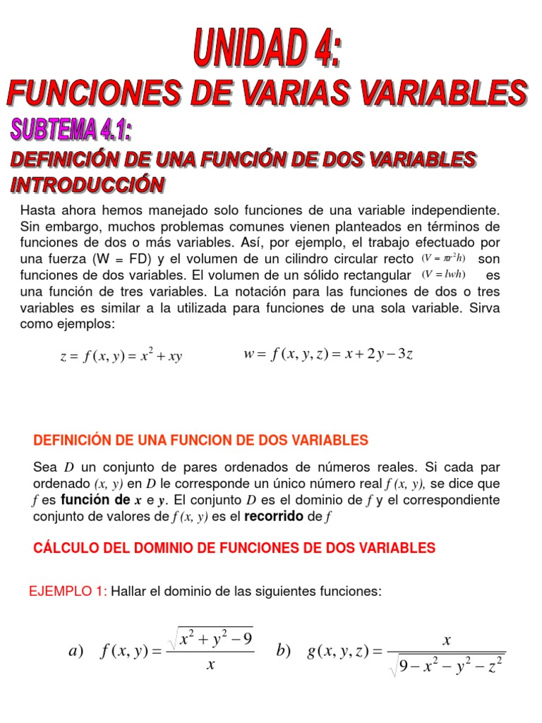 Cálculo de funciones multivariables | PDF | Métodos y materiales de enseñanza