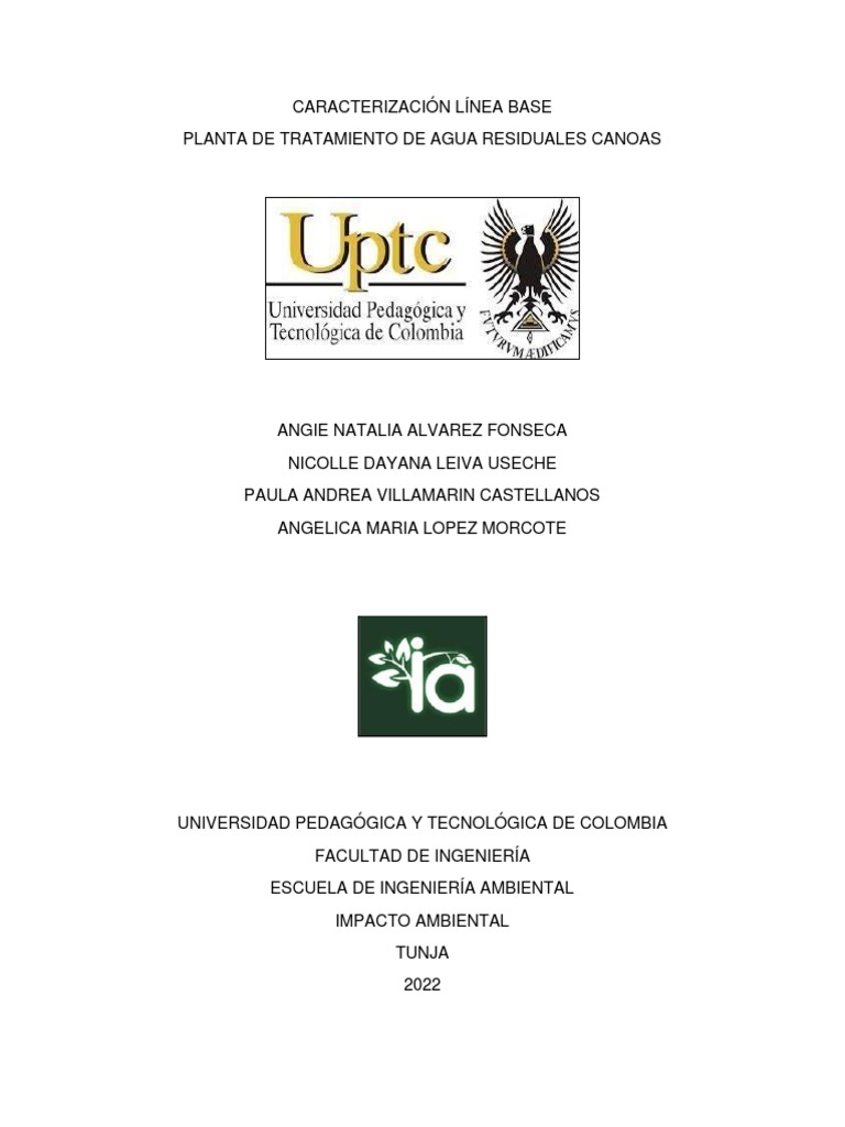 Caracterización Línea Base Ptar Canoas | PDF | Tratamiento de aguas residuales | Entorno natural