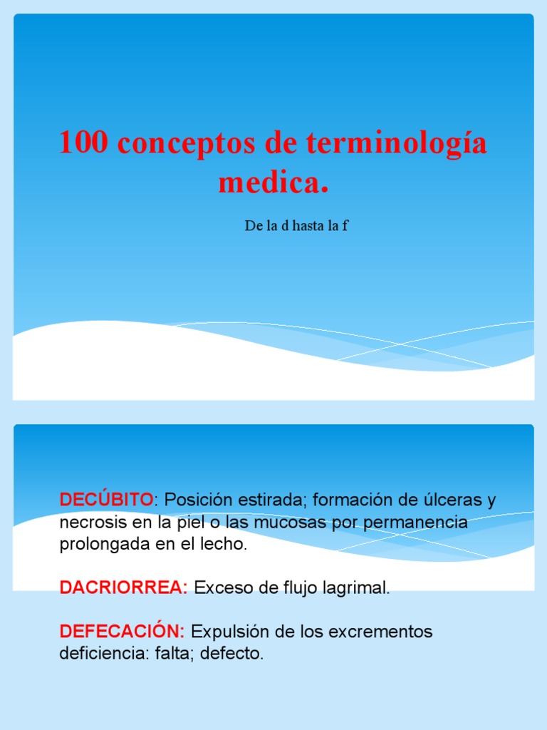 100 Conceptos de Terminología Medica | PDF | Inflamación | Sangre