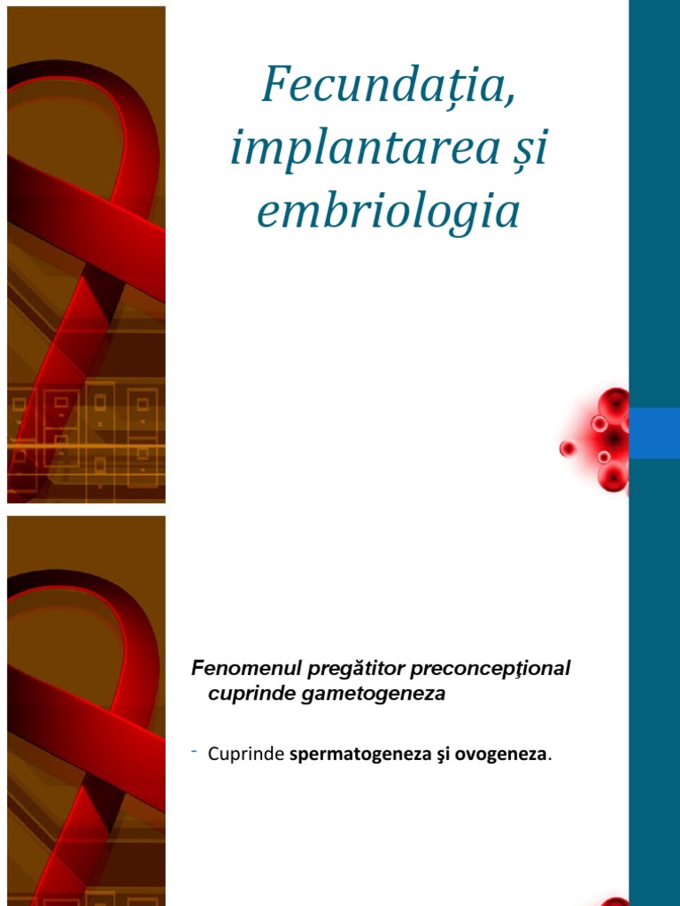 Curs 1.2 Fecundatia, Nidatia, Embriologia | PDF