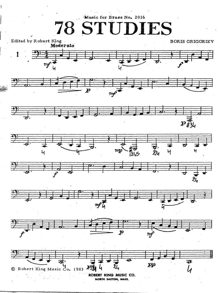 Grigoriev B. 78 Studies For Tuba | PDF