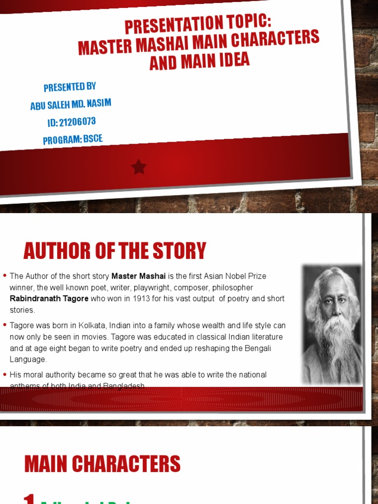 Master Mashai: Characters & Themes | PDF | Poetry