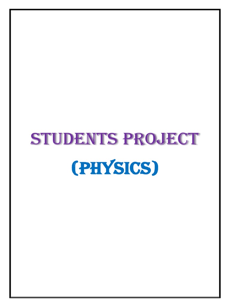 Physics Projects | PDF