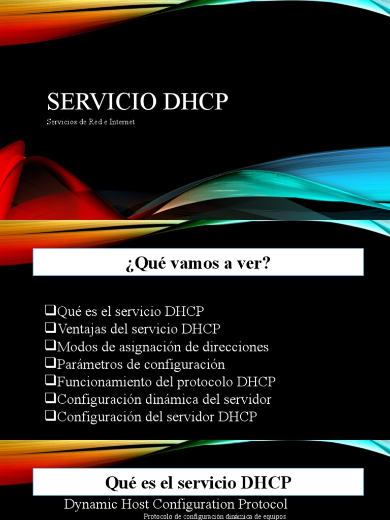 Presentacion DHCP | PDF | Dirección IP | Protocolos de internet