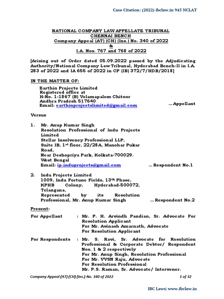 NCLAT Order | PDF | Bankruptcy | Tribunal