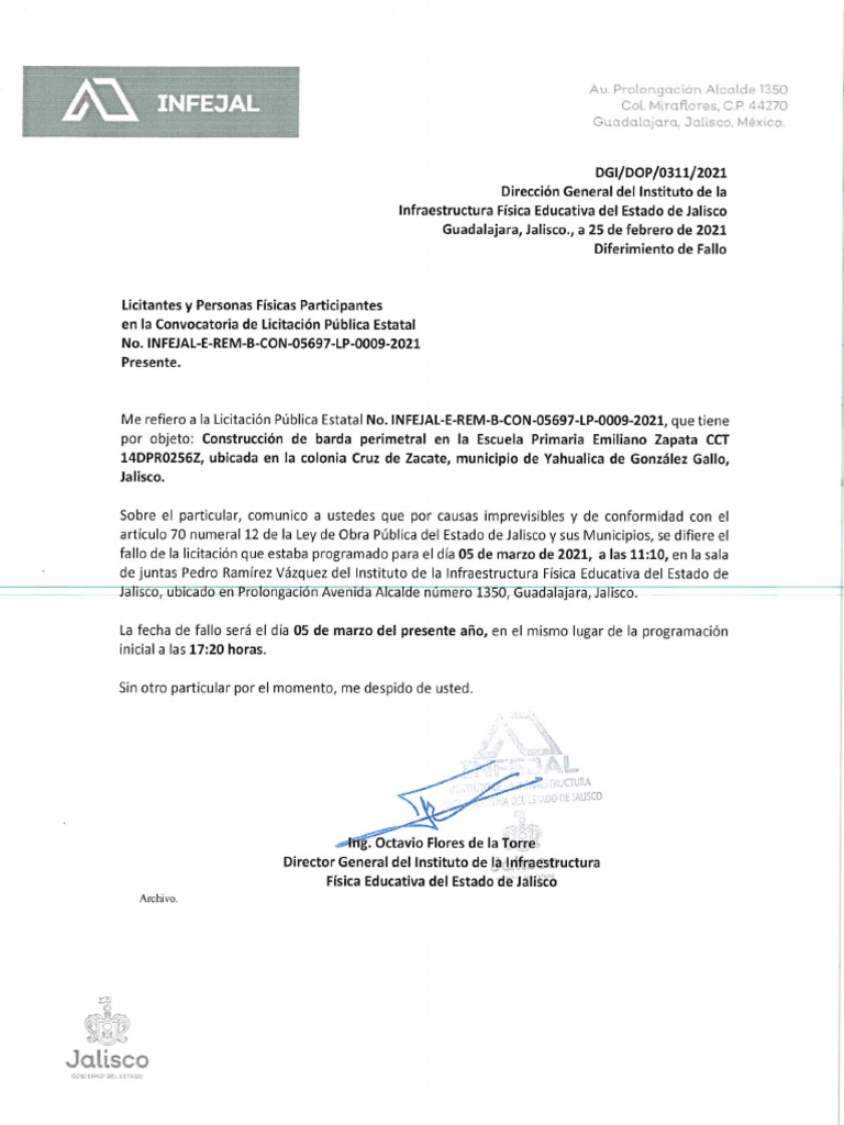 Diferimiento de Fallo LP 05697-2021 | PDF Diferimiento de Fallo LP 05697-2021 | PDF