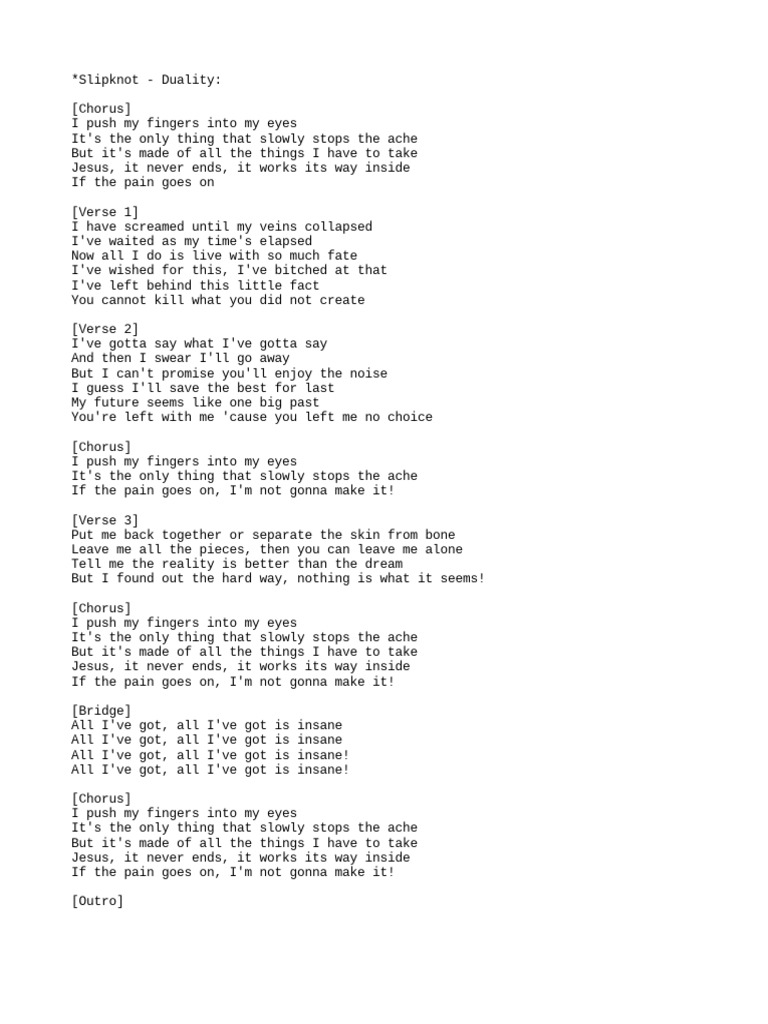 Slipknot | PDF | Song Structure