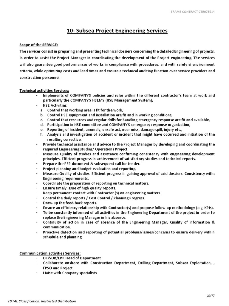 10 - Subsea Project Engineering Services | PDF | Subsea (Technology ... 10 - Subsea Project Engineering Services | PDF | Subsea (Technology ...