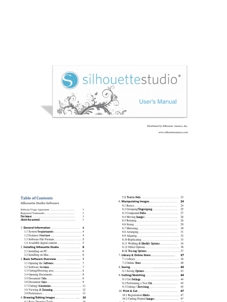 Silhouette Studio Manual V3 | PDF | Installation (Computer Programs) | Icon (Computing)