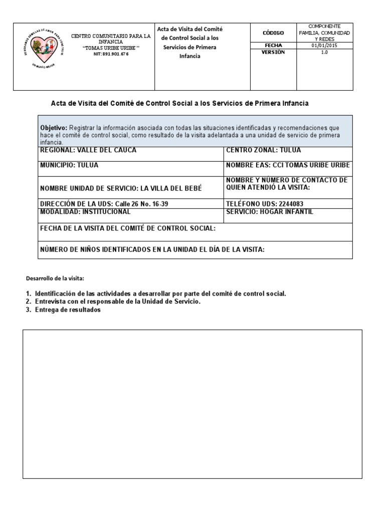 Acta Control Social | PDF