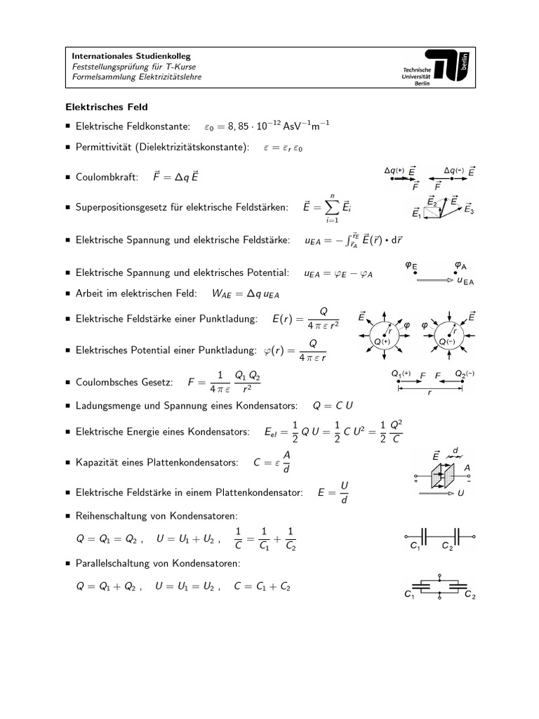 Formelsammlung Elektrotechnik | PDF
