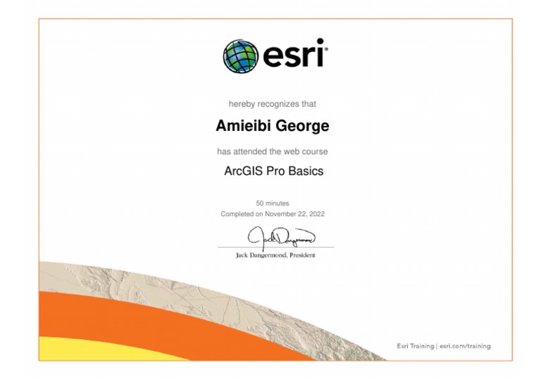 ArcGIS Pro Basics Course Completion | PDF