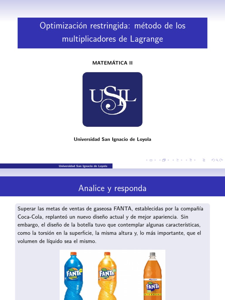 Optimizaci On Restringida: M Etodo de Los Multiplicadores de Lagrange | PDF | Optimización ...