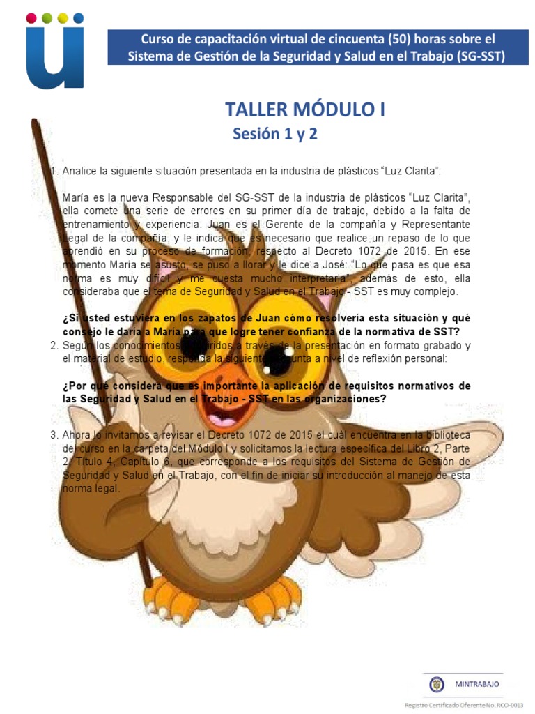 1664311283_TALLER 1- Módulo I Sesión 1 y 2 | PDF