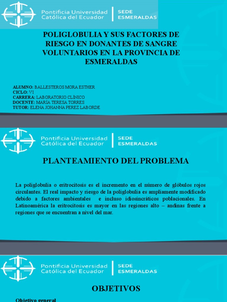 Poliglobulia en Donantes de Sangre Esmeraldas | PDF | Sangre ...