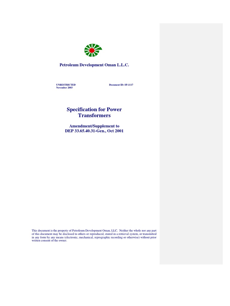 Sp-1117-Power Transformers | PDF