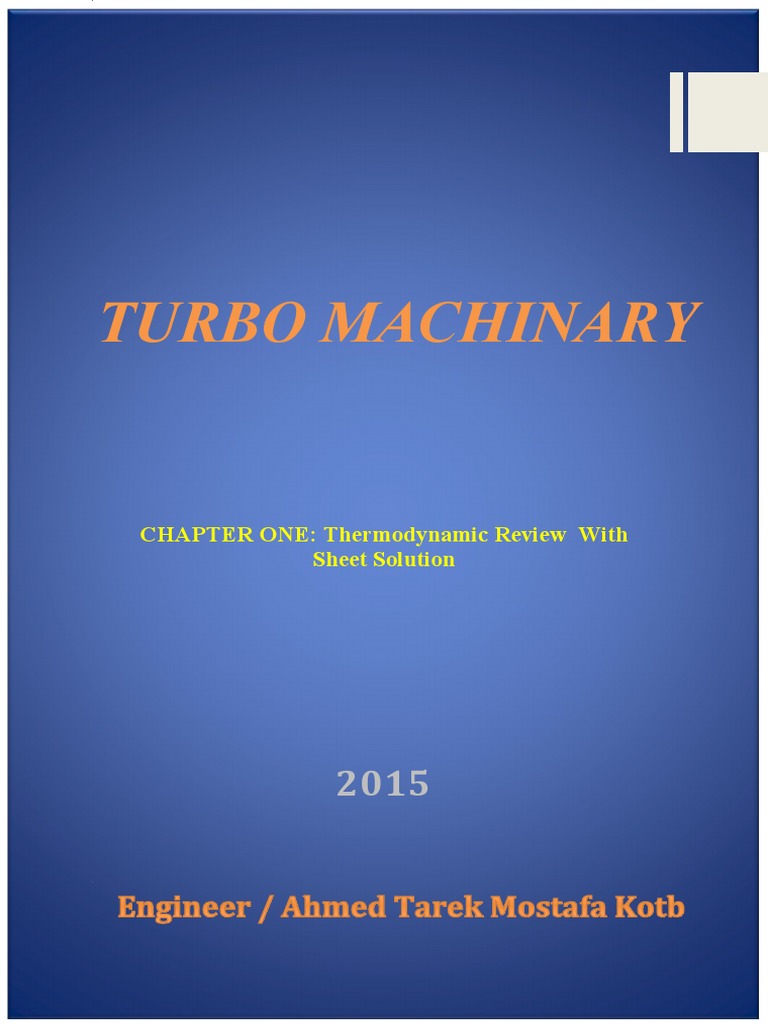 01Ch1 (Turbo Machines) | Download Free PDF | Turbomachinery | Heat