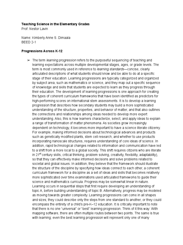 Teaching Science in Elementary Grades | PDF | Teaching Method | Learning