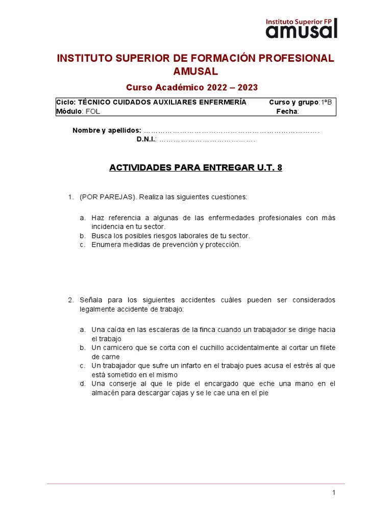 Ejercicios para Entrega T-1 | PDF