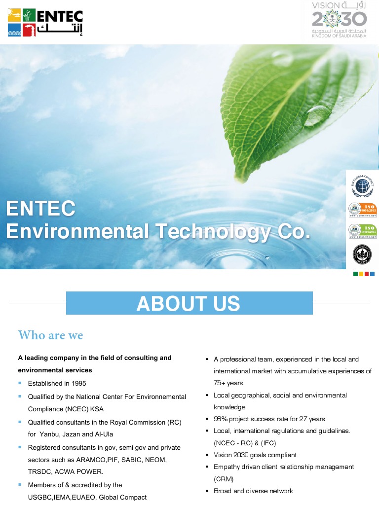 Entec Profile | PDF | Green Building | Environmental Technology
