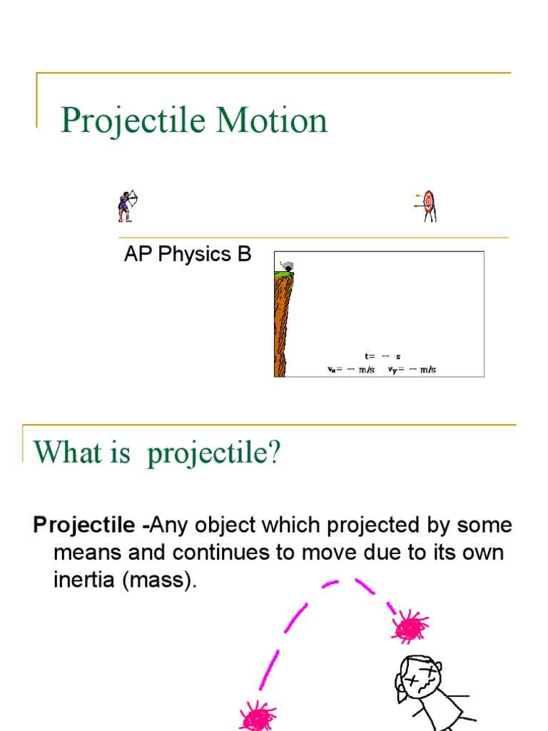 Ap Physics B Projectile Motion 1 Pdf Projectiles Velocity