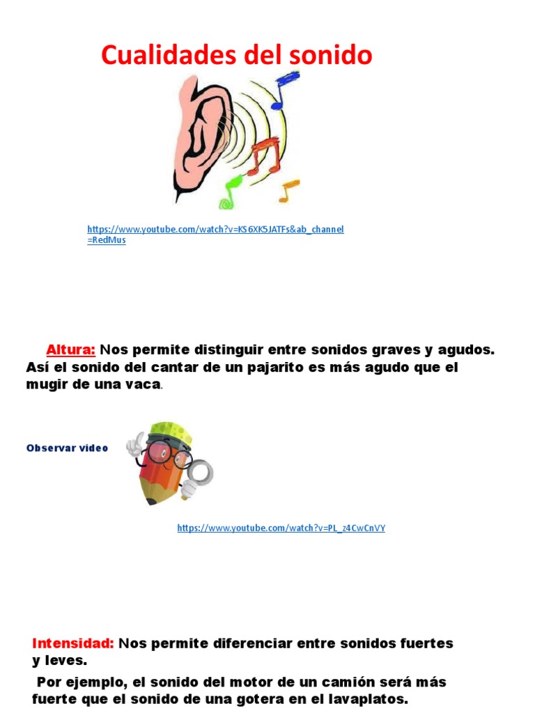 Música Cualidades Del Sonido | PDF