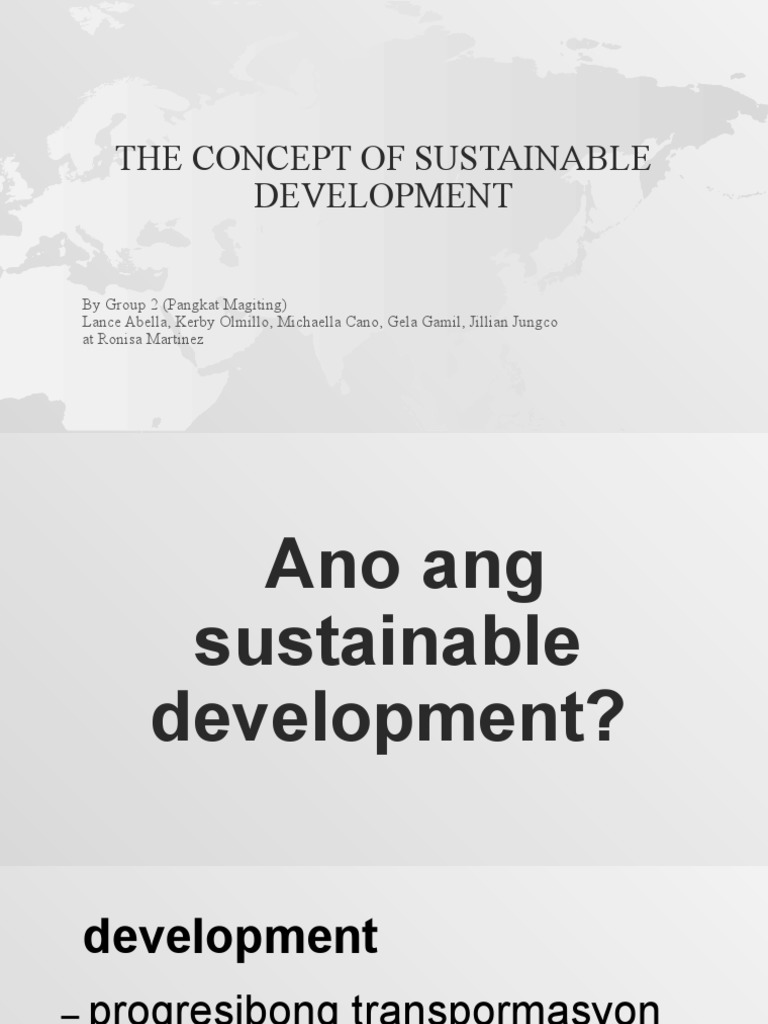The Concept of Sustainable Development | PDF