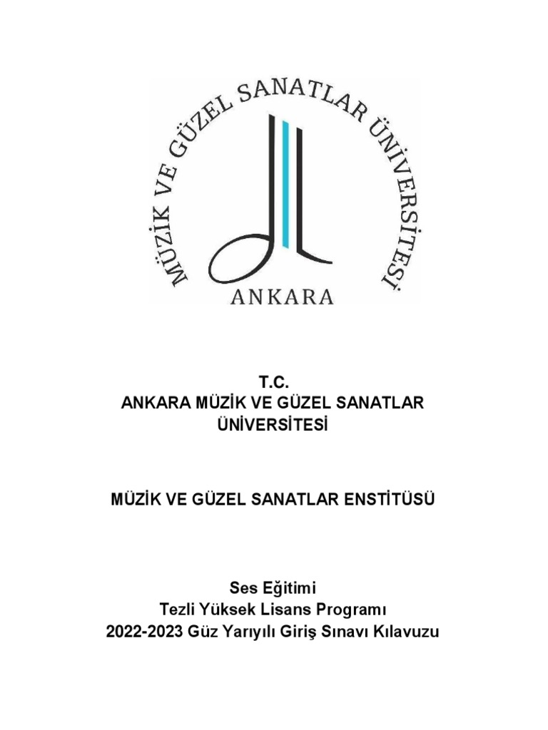 2022 2023 Ses Egitimi Tezli Yuksek Lisans Programi Sinav Kilavuzu | PDF