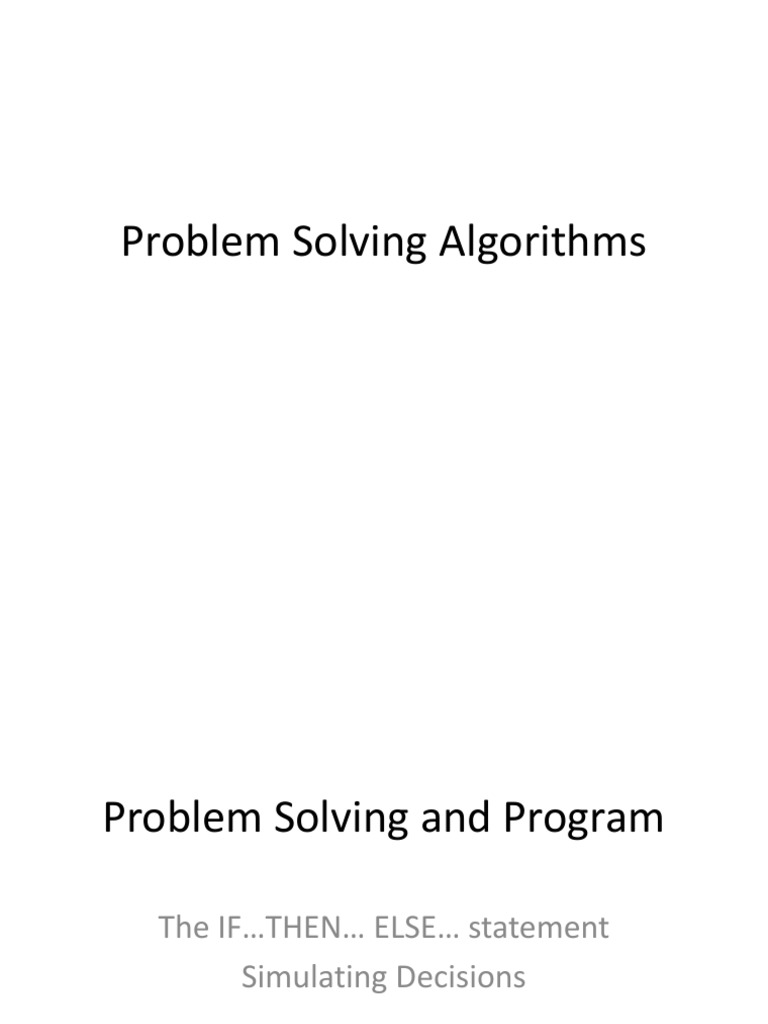 Problem Solving Algorithms m3 | PDF | Control Flow | Computer Programming