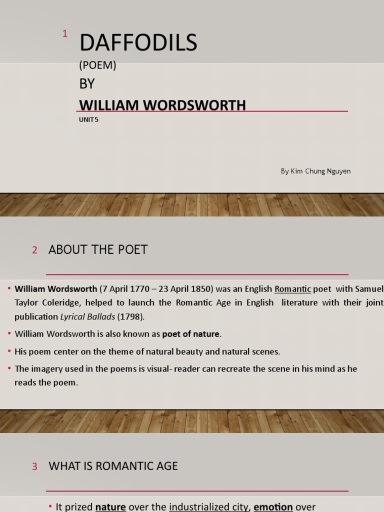 Daffodils | PDF | Poetry | Romanticism