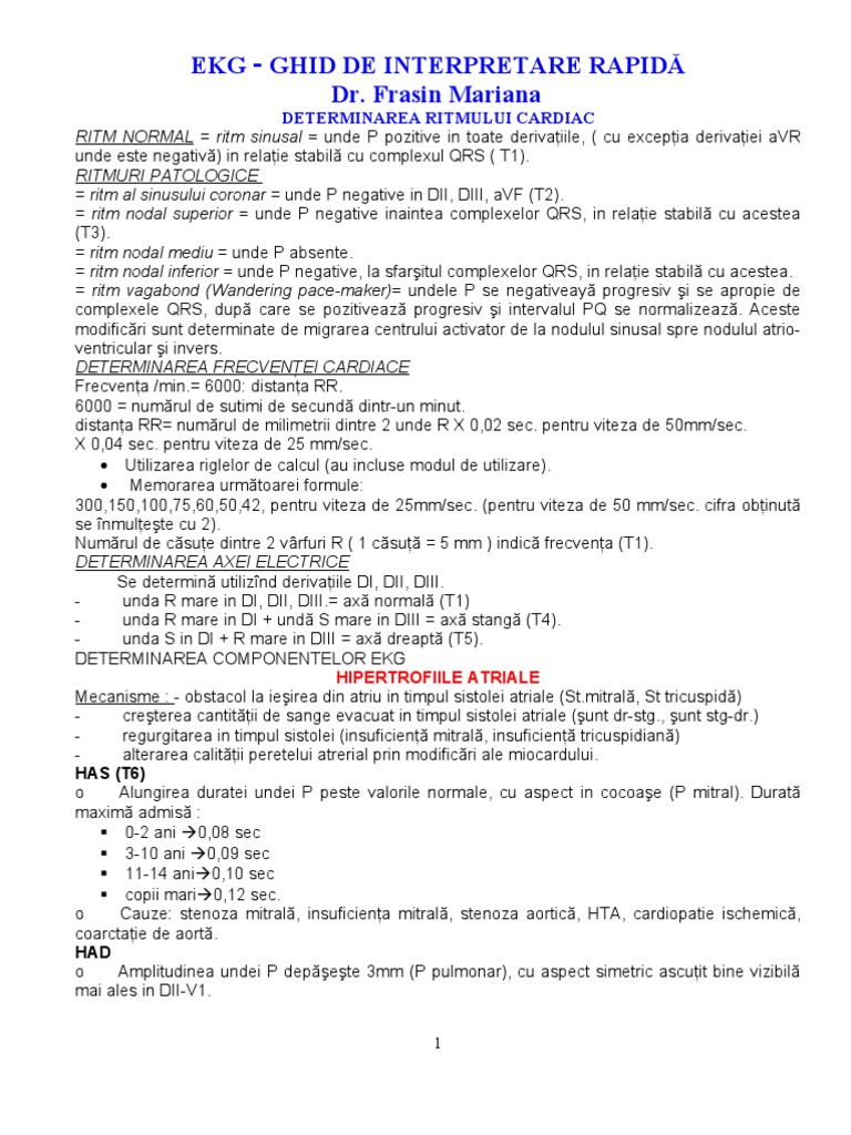 Interpretare Rapida EKG | PDF