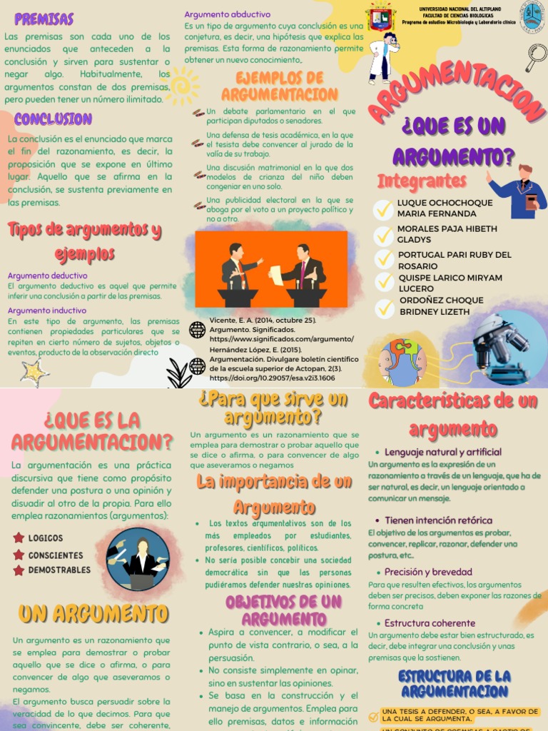 Argumentacion Triptico-1a | PDF | Argumento | Teoría de la argumentación