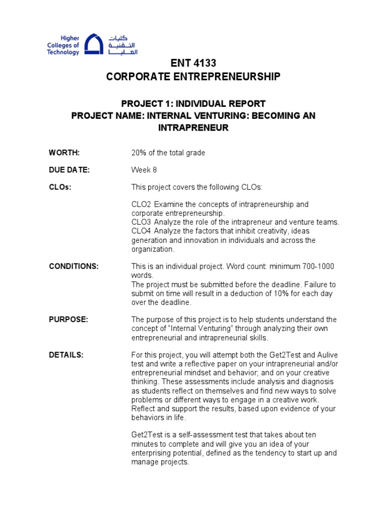 ENT 4133 - Project 1 | PDF
