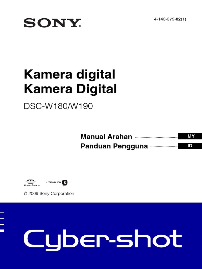 Manual Book DSC-W180.W190 | PDF