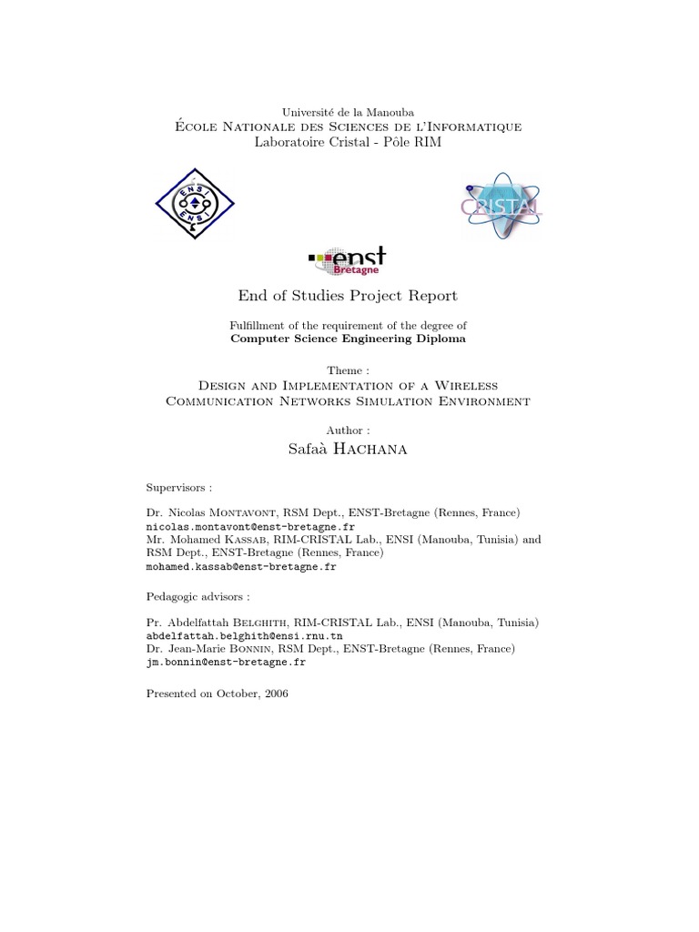Wireless Networks Simulator Report | PDF | Computer Network | Simulation